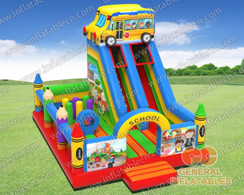 School Bus Playground | Inflatable Funlands | Products | Inflatablecn