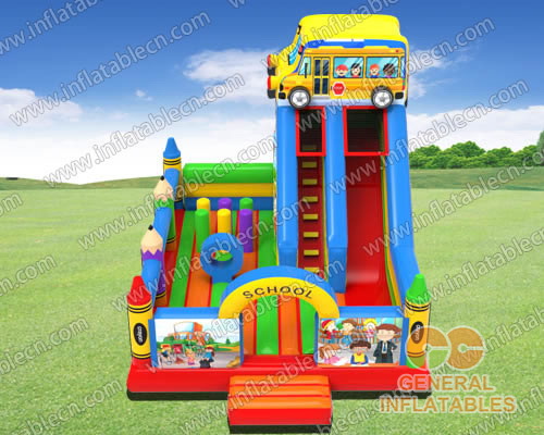 School Bus Playground | Inflatable Funlands | Products | Inflatablecn