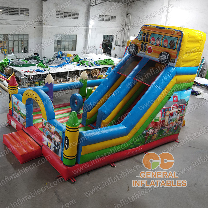School Bus Playground | Inflatable Funlands | Products | Inflatablecn